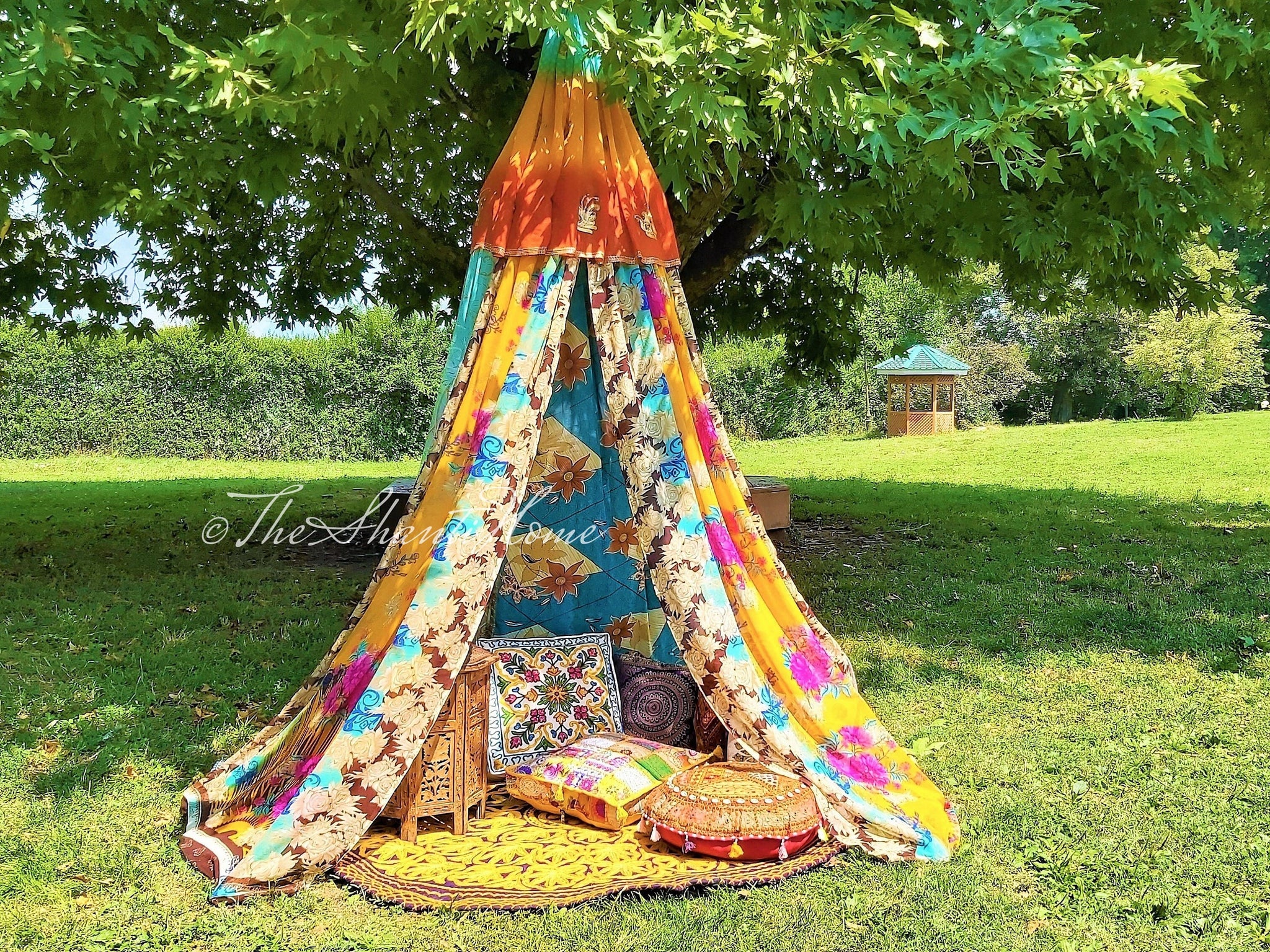 Boho canopy - Saree tent - bed canopy | bohemian wedding backdrop ...